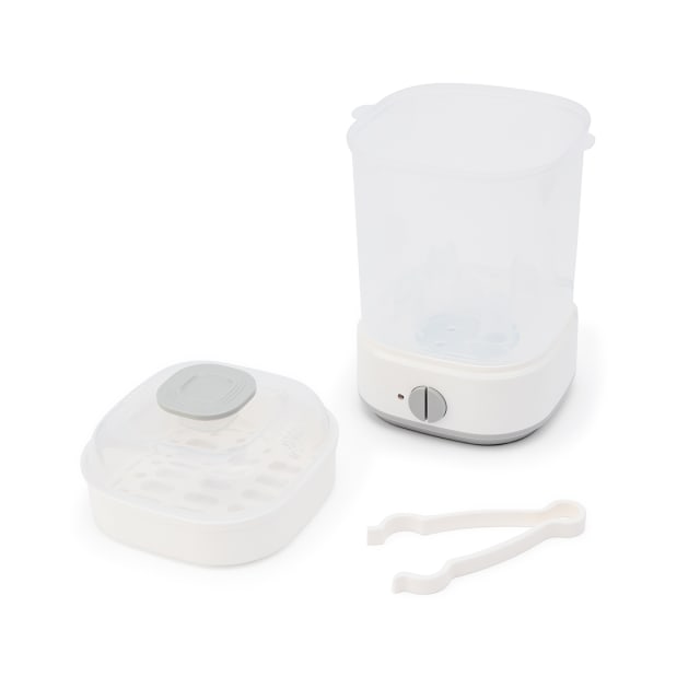 Electric Steam Bottle Steriliser - White and Grey - Kmart