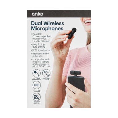 2 Pack Wireless Mini Microphones - Kmart