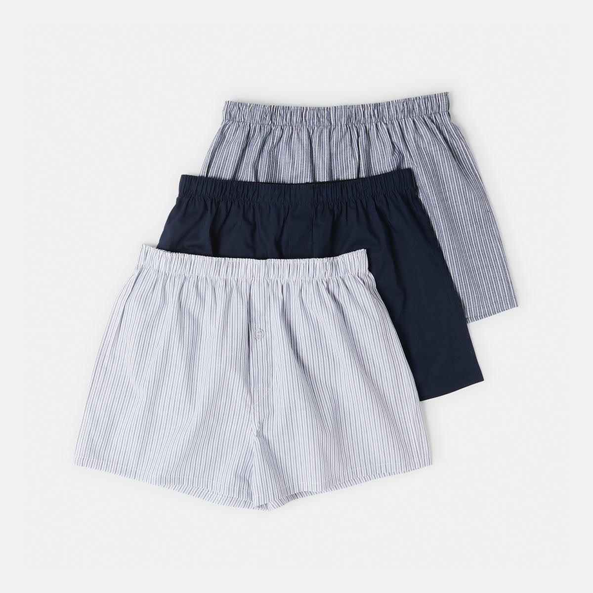 3 Pack Alpha Classic Woven Boxers - Kmart