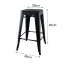 65cm Metal Bar Stool - Black - Kmart
