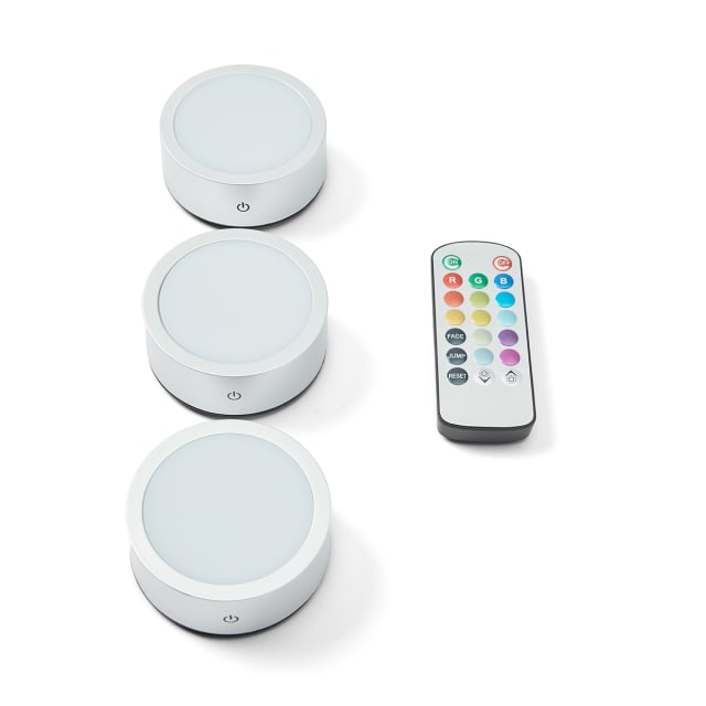 3 Pack LED RGB Lights - Kmart