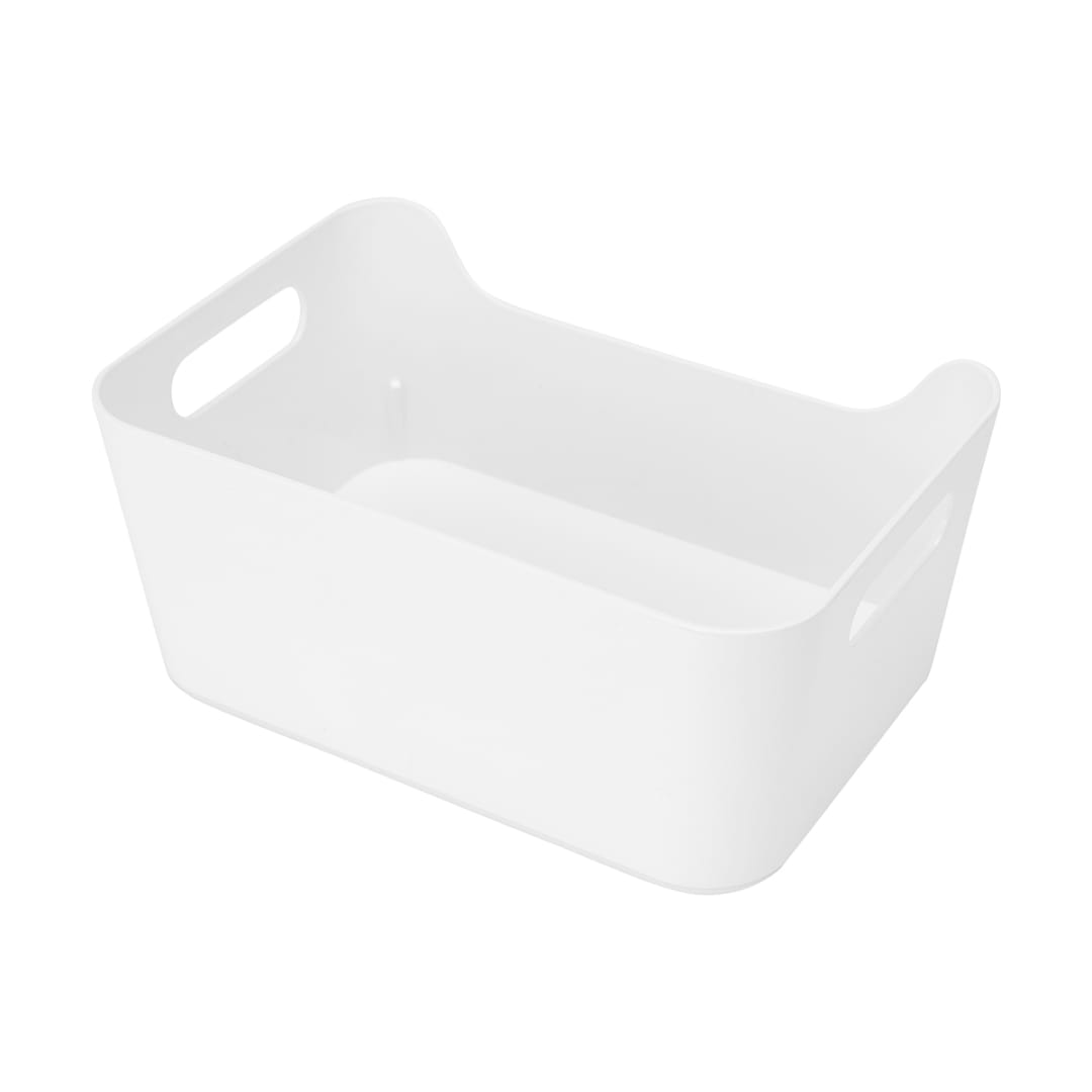 Small Cut Out Edge Storage Tub - White - Kmart