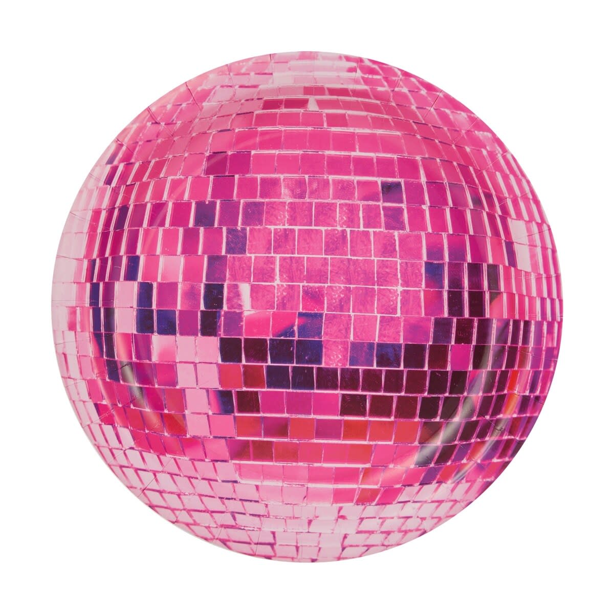 16 Piece Pink Disco Ball Paper Plates - Kmart