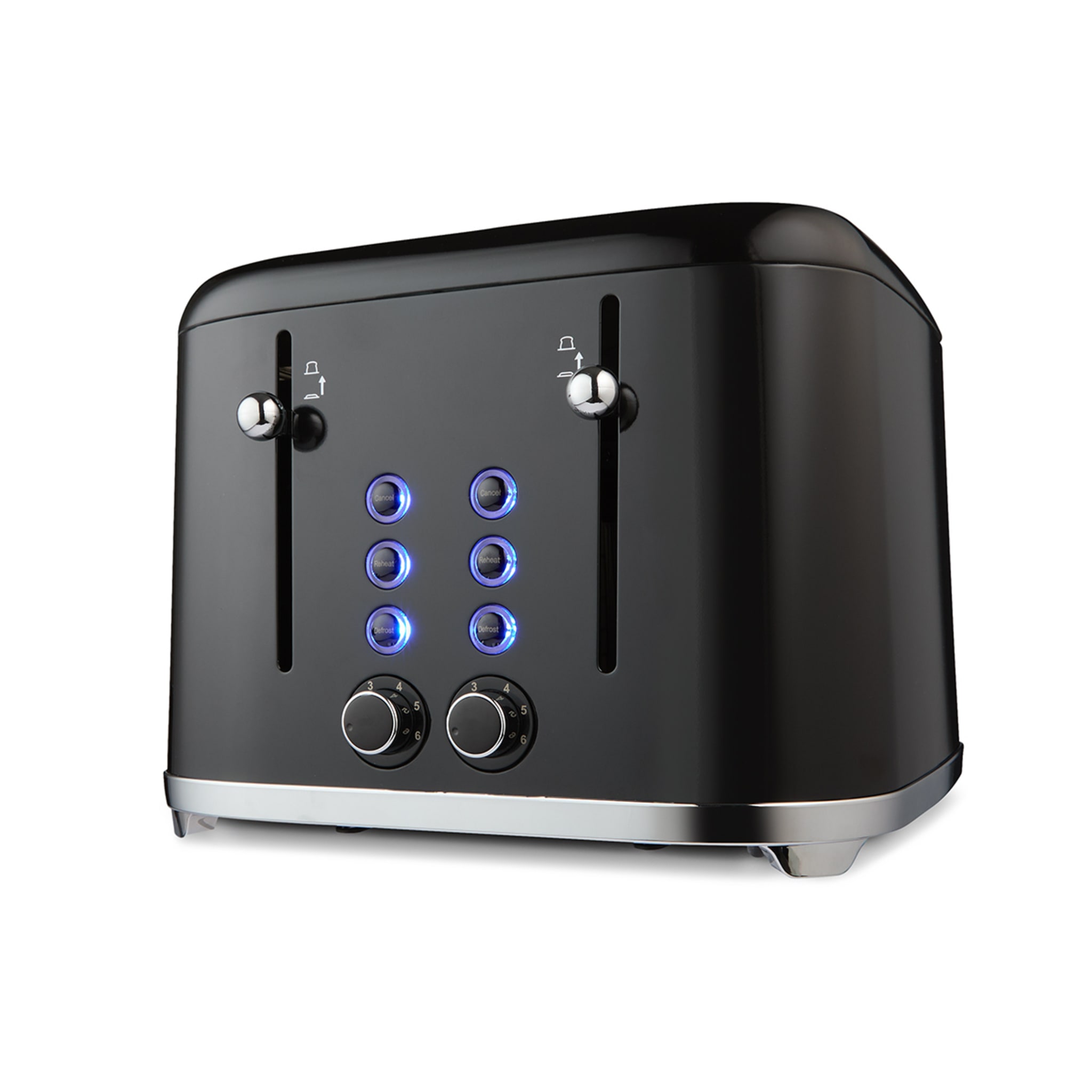 4 Slice Stainless Steel Toaster - Black - Kmart