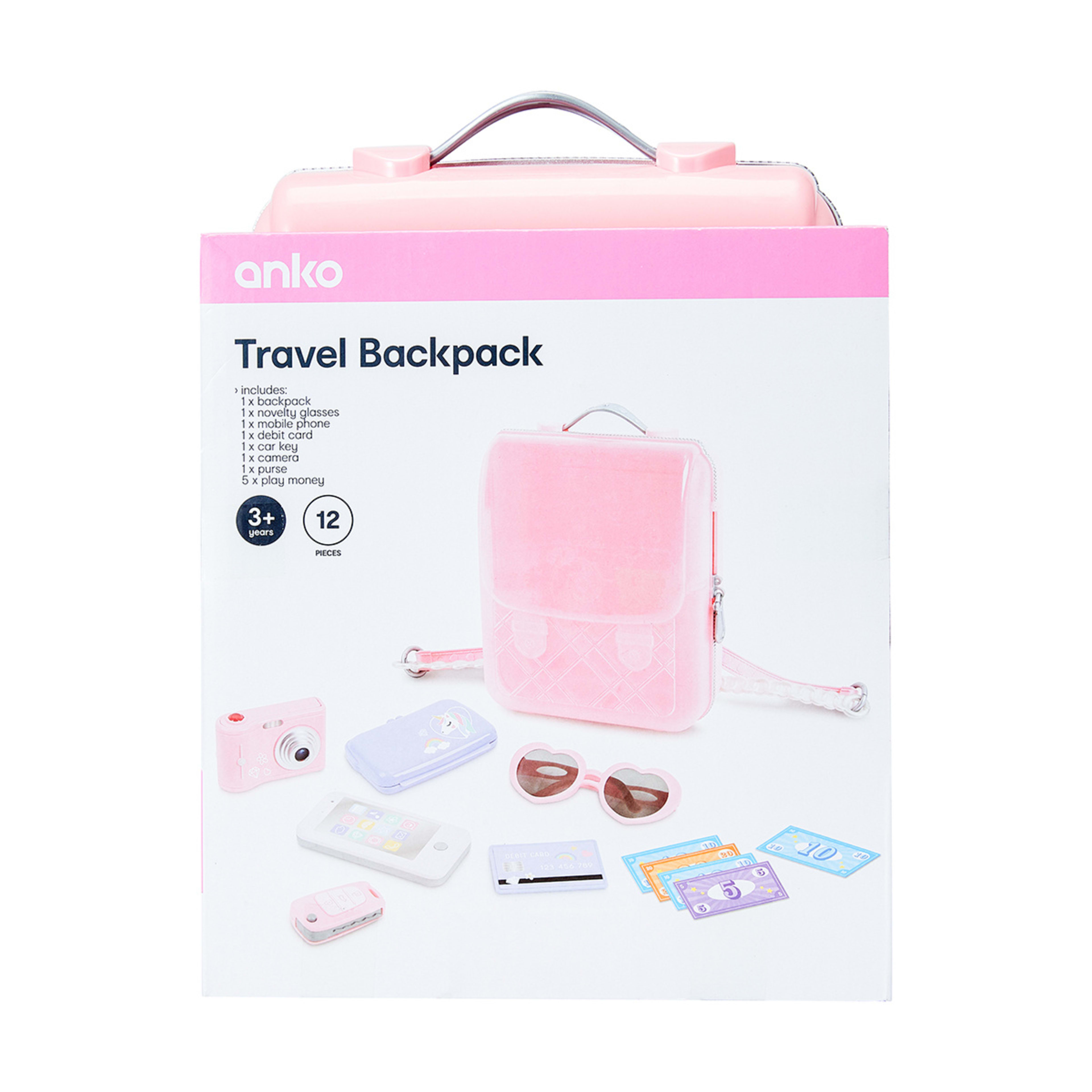 12 Piece Travel Backpack - Kmart