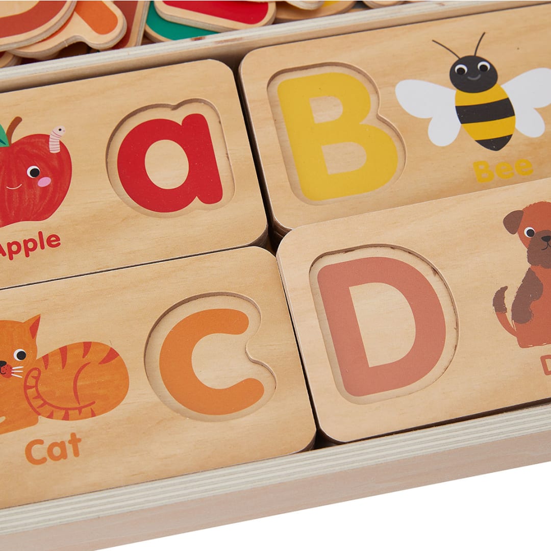 Wooden ABC Matching Puzzle Set - Kmart