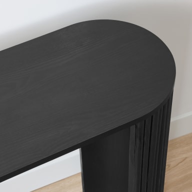 Ribbed Console Table - Black - Kmart