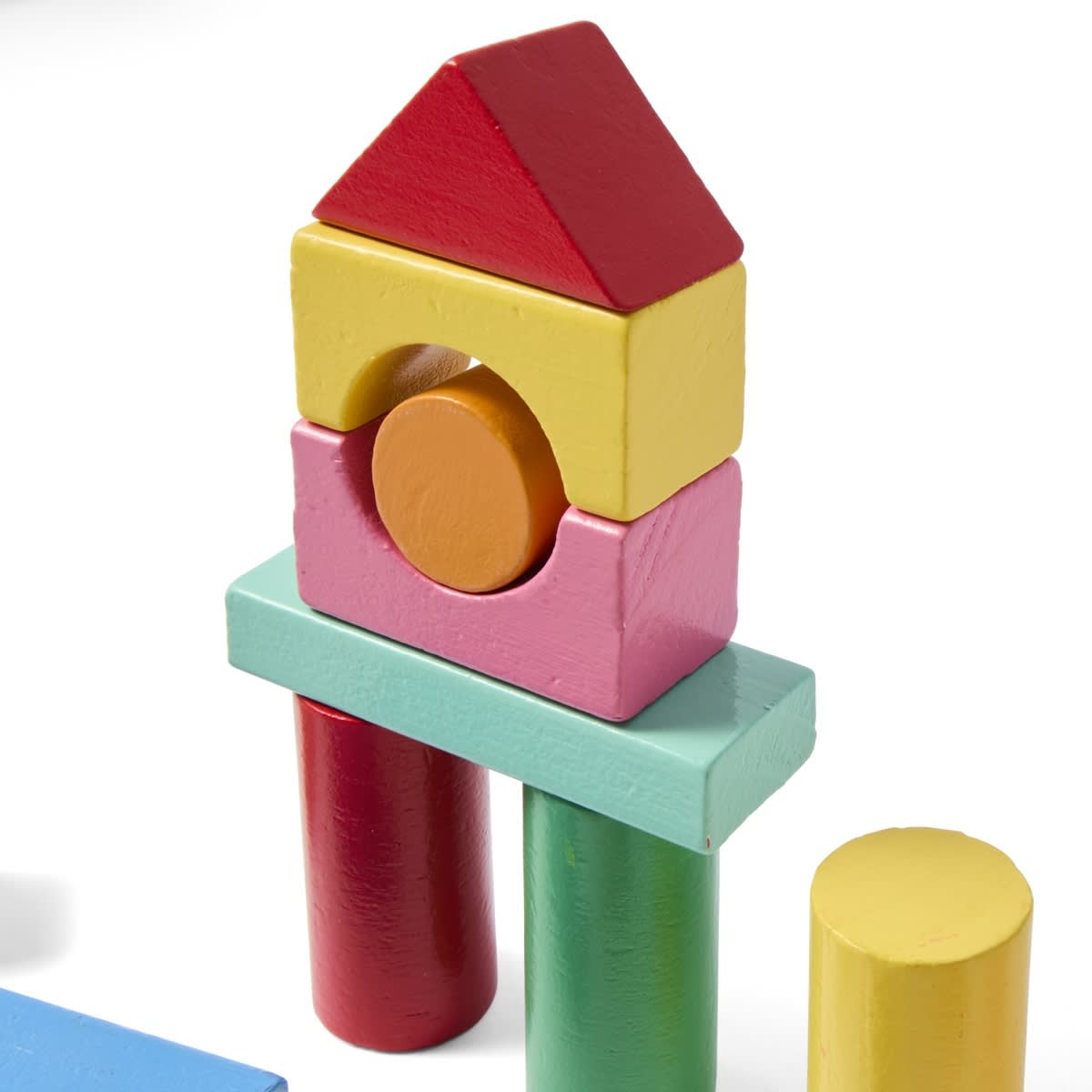Wooden Blocks with Shape Sorting Lid - Kmart