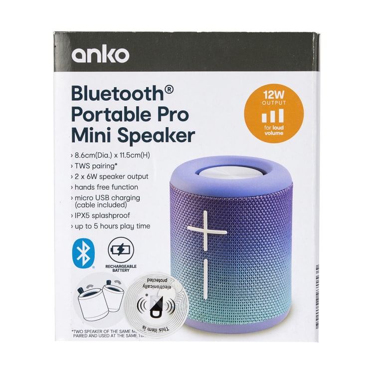 Bluetooth Portable Pro Mini Speaker - Kmart