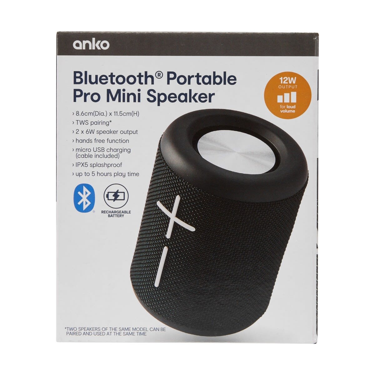 Bluetooth Portable Pro Mini Speaker - Kmart