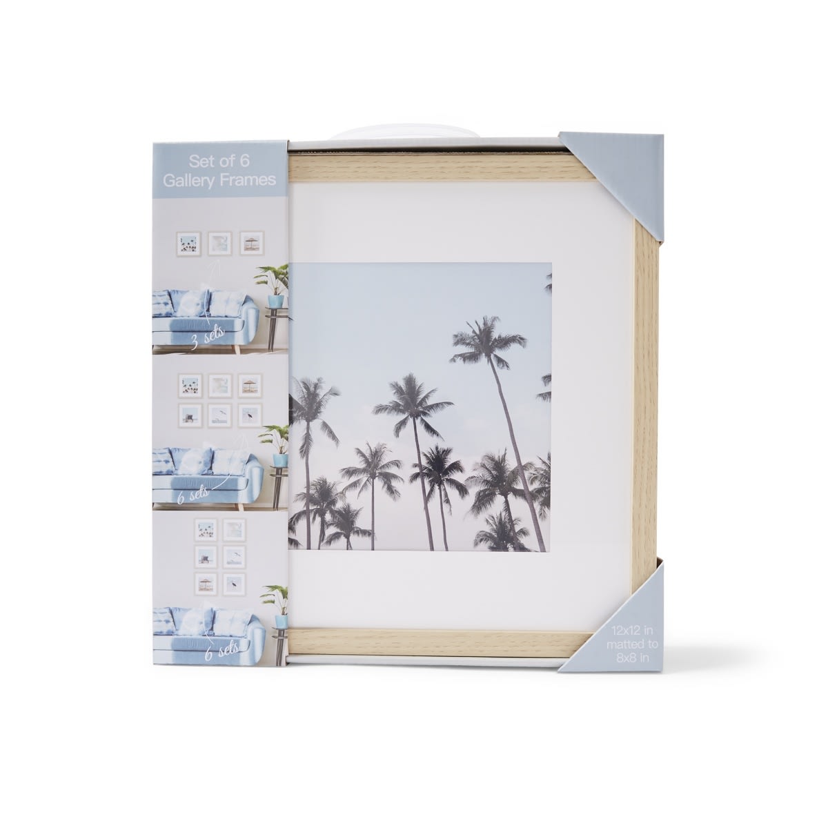 Set of 6 Gallery Frames - Oak Look - Kmart