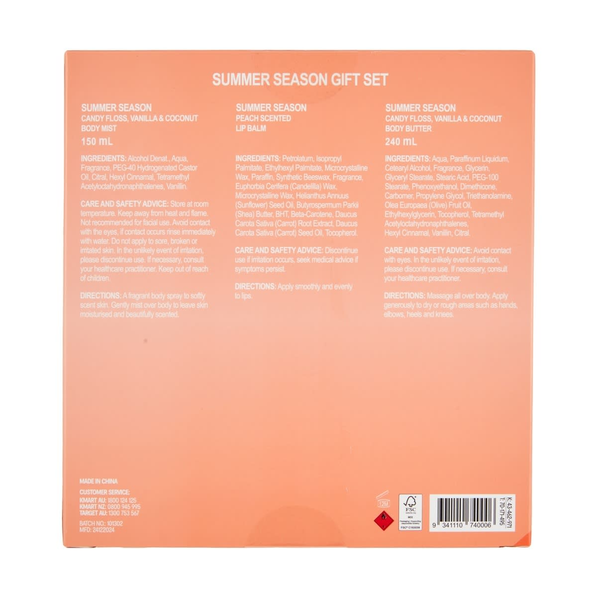 OXX Fragrance Summer Season Summer Solstice Gift Set - Kmart