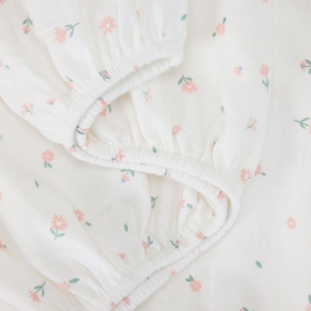 2 Pack Flannelette Cotton Fitted Cot Sheets - Swan and Floral - Kmart