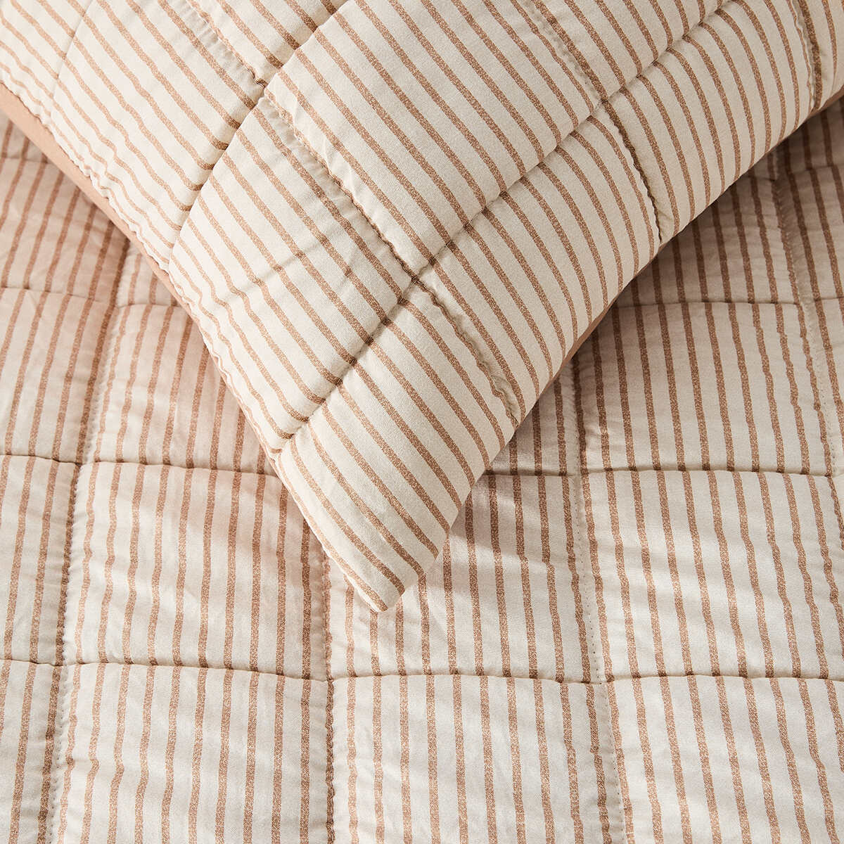 Stripe Reversible Coverlet Set - Queen/King Bed, Tan - Kmart