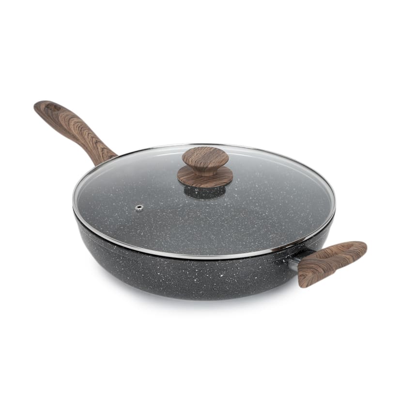 30cm Wood Look Non-Stick Saute Pan - Kmart