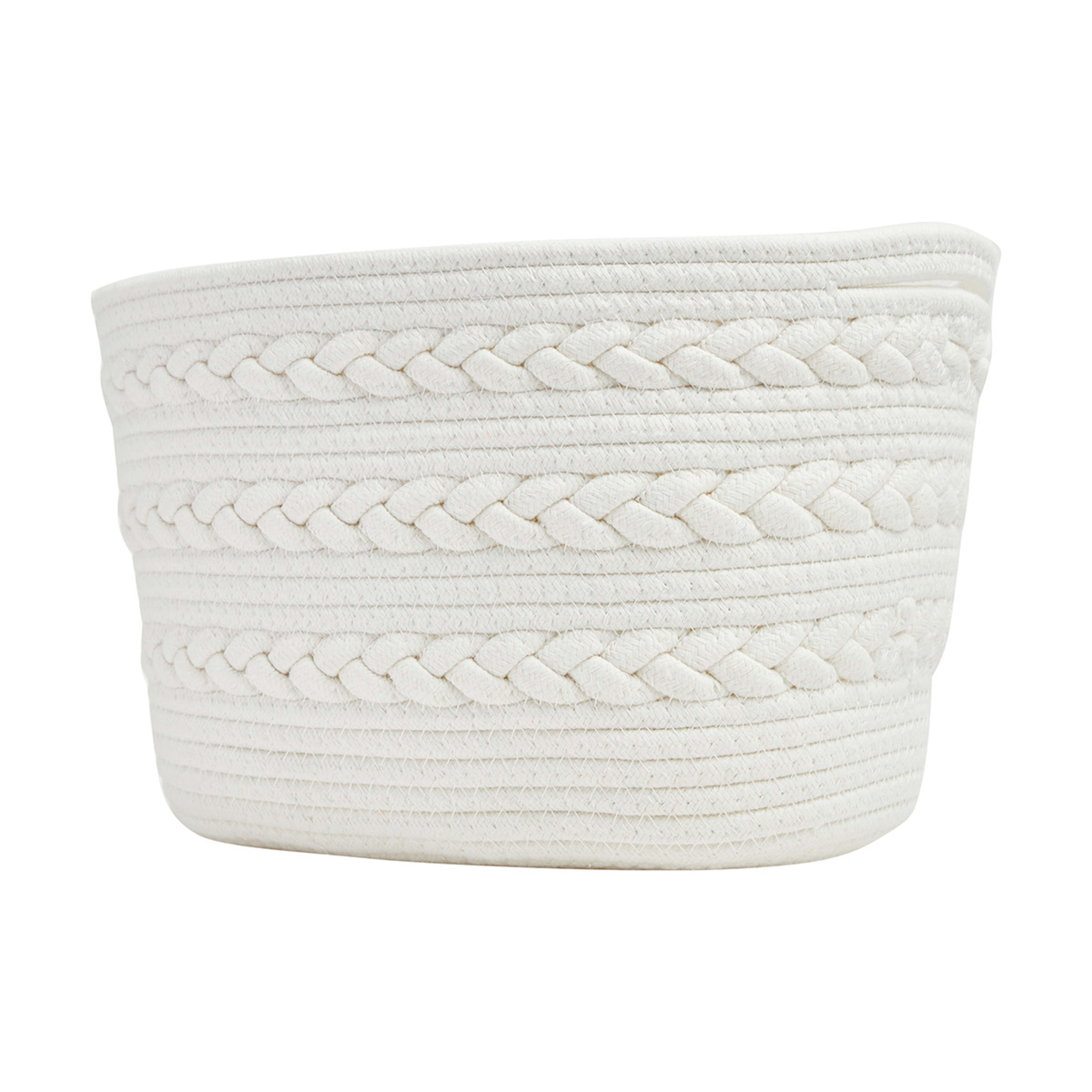 Rectangle Braid Rope Basket - White - Kmart