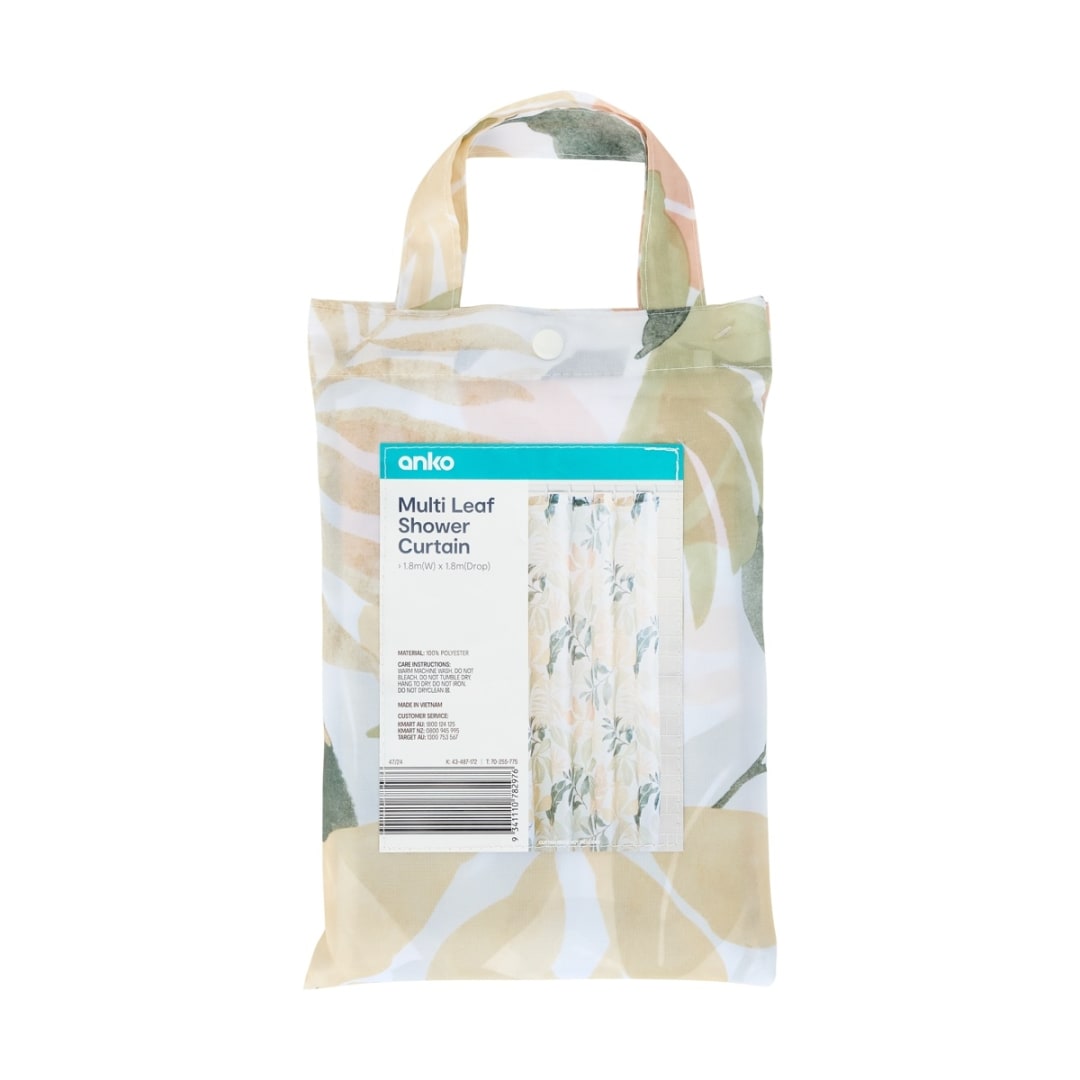 Multi Leaf Shower Curtain - Kmart