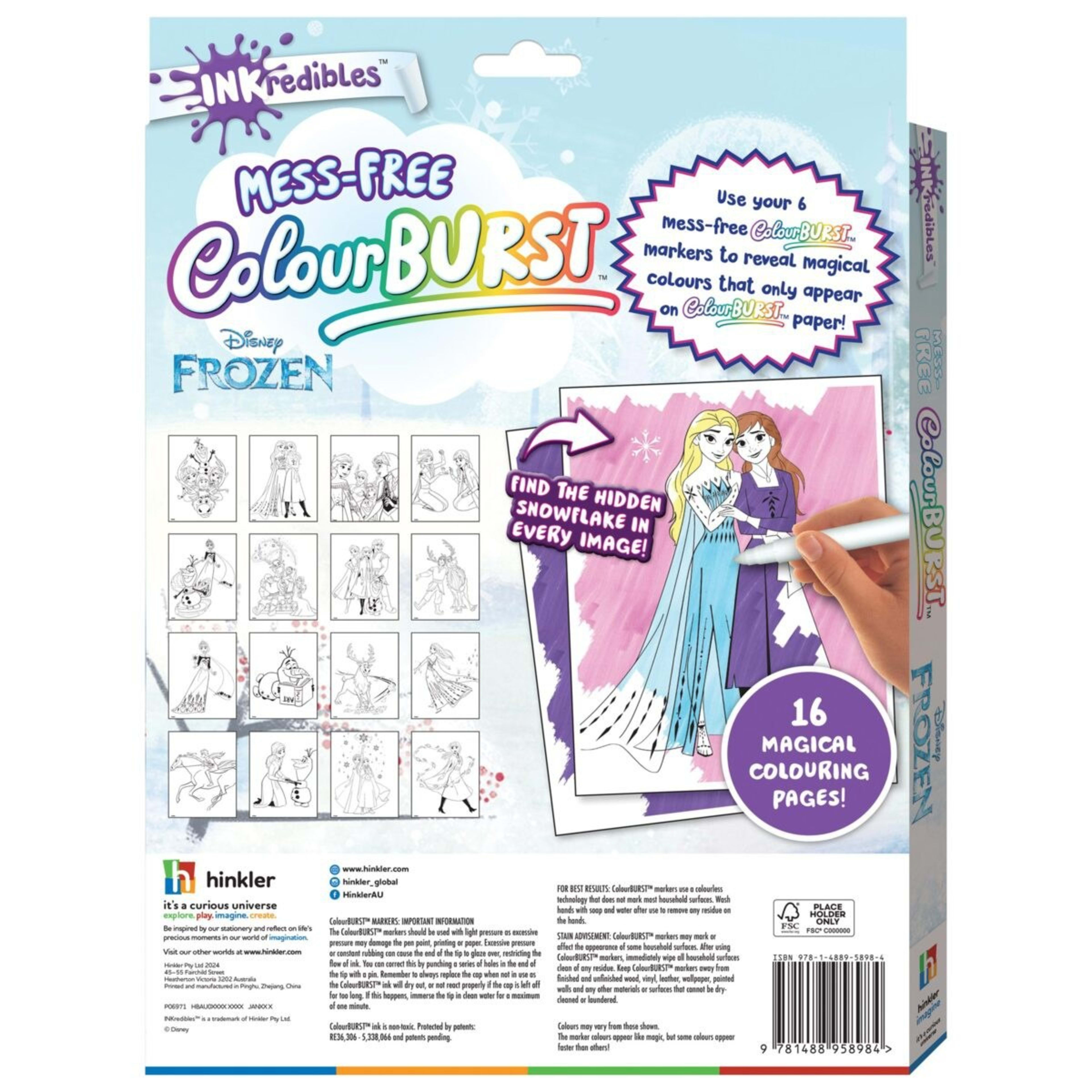 INKredibles Disney Frozen Mess-Free ColourBurst Activity Kit - Book - Kmart
