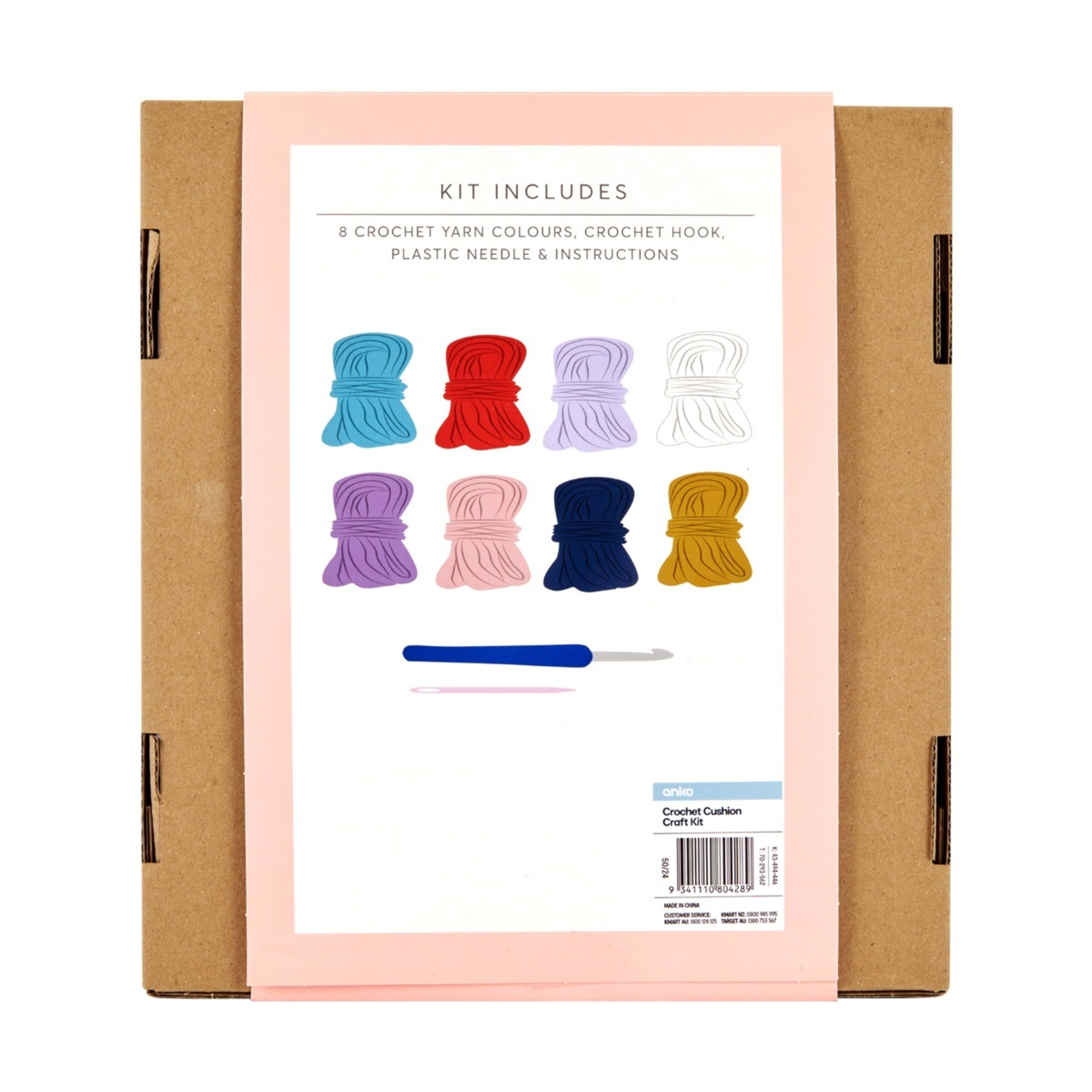 Crochet Cushion Craft Kit - Kmart