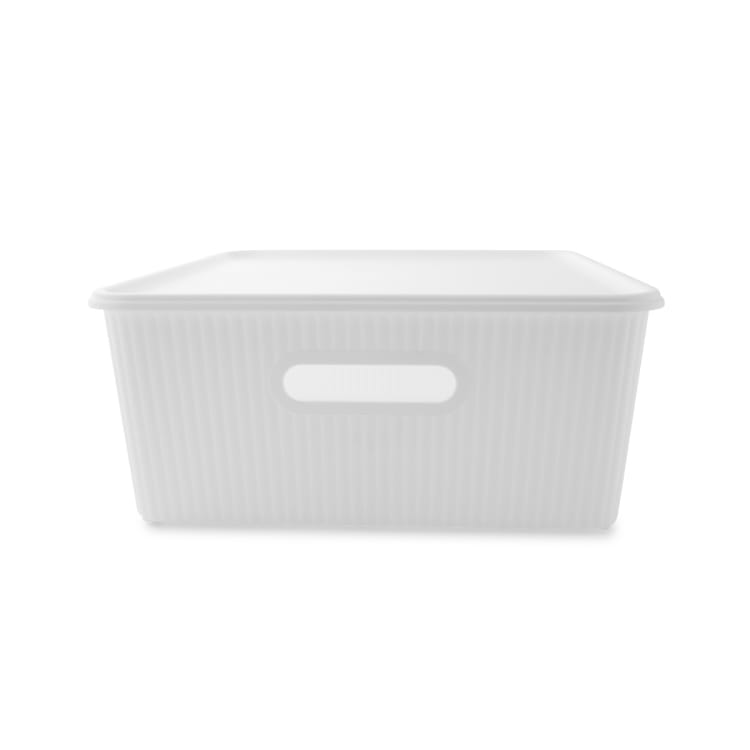 19L Ribbed Container - White - Kmart