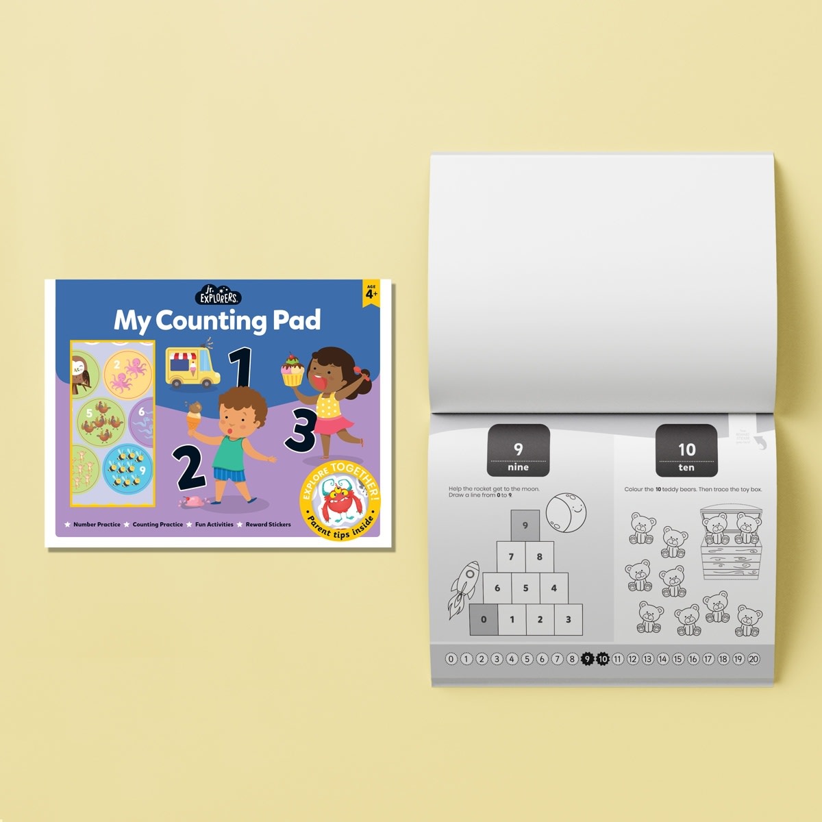 Jr. Explorers: My Counting Pad Activity Set with Lap Desk - Book - Kmart