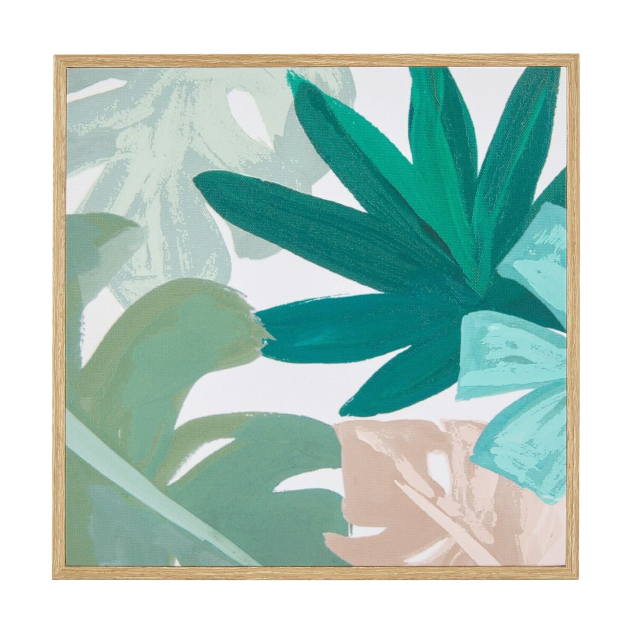 Green Palm Framed Canvas - Kmart