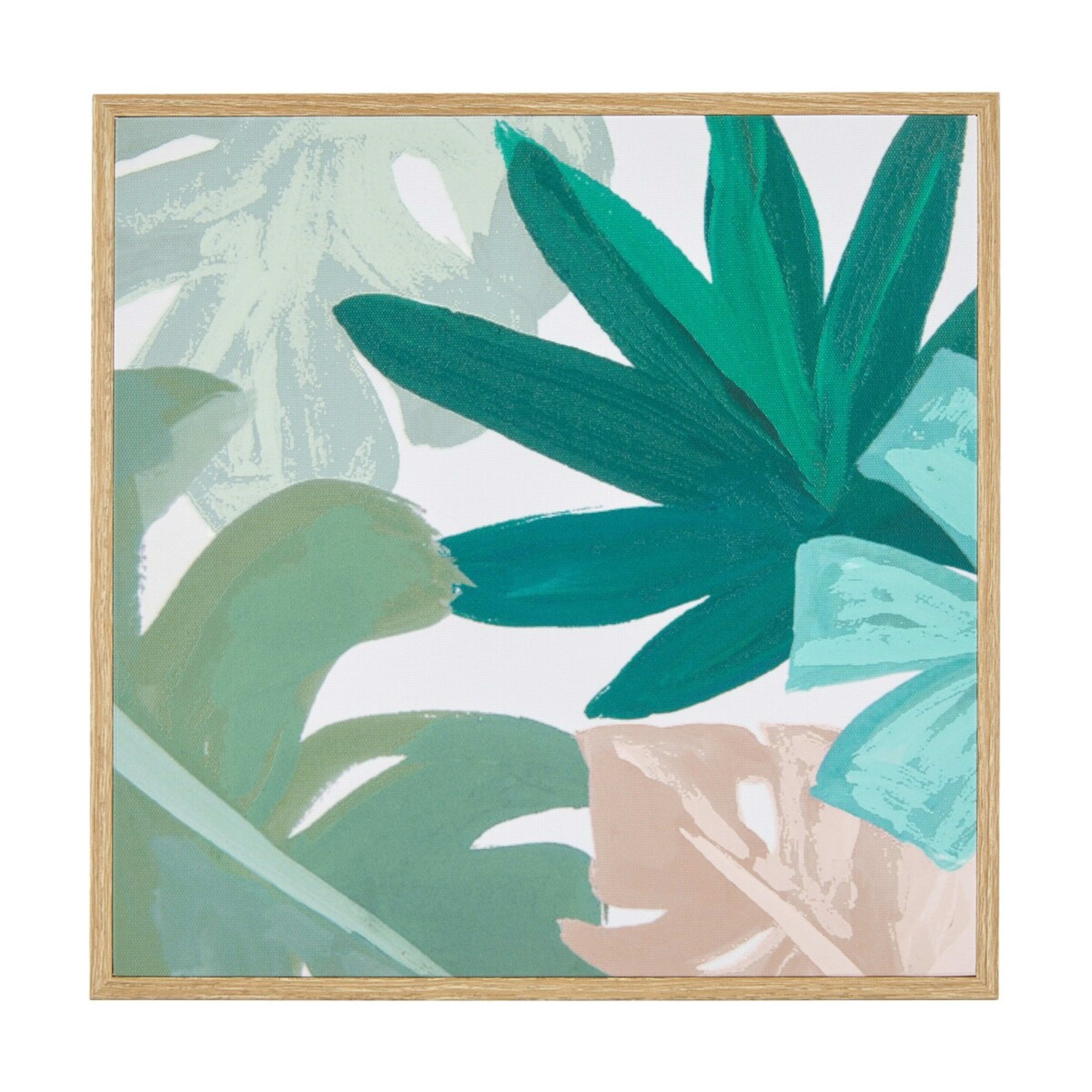 Green Palm Framed Canvas - Kmart