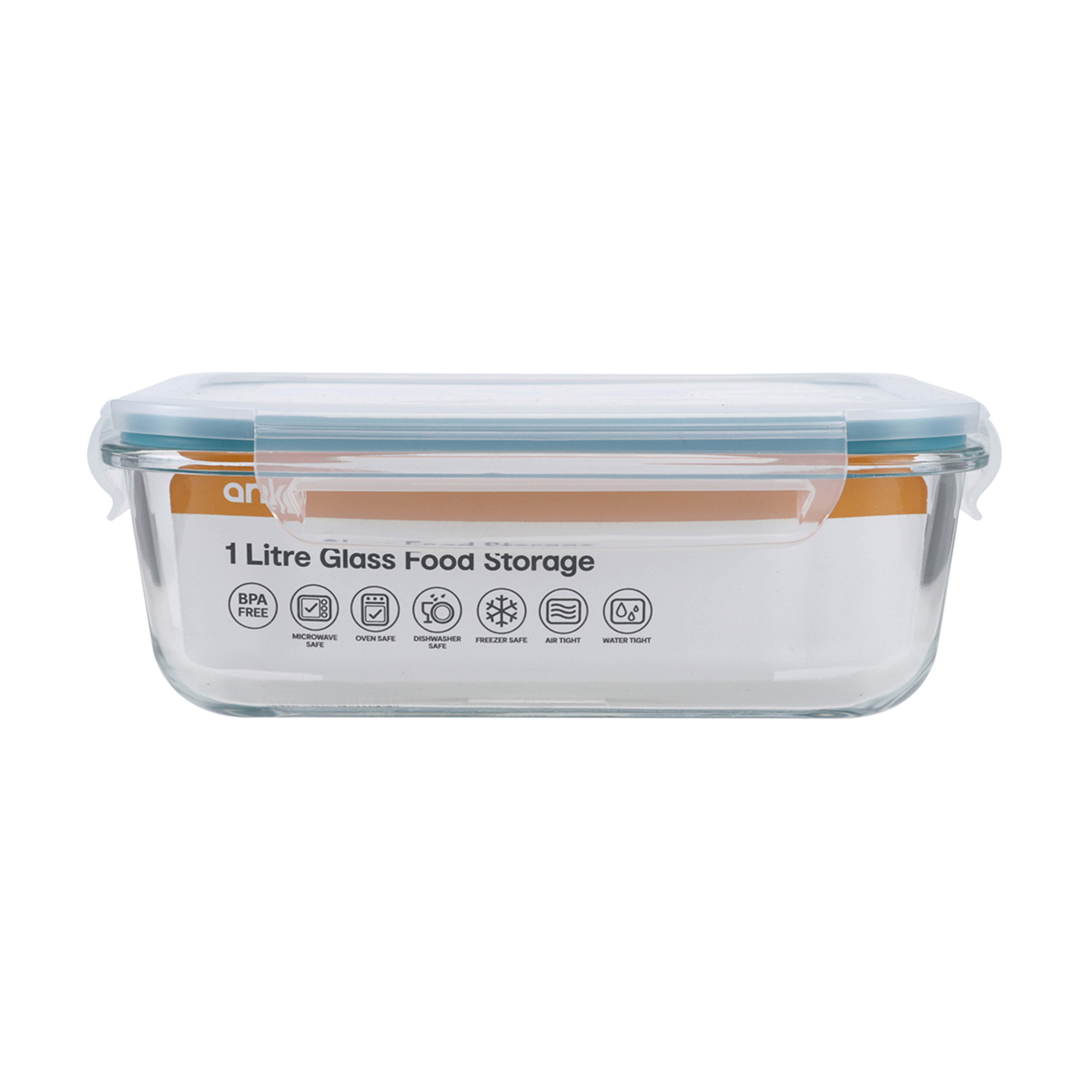 1 Litre Glass Food Storage Container - Kmart