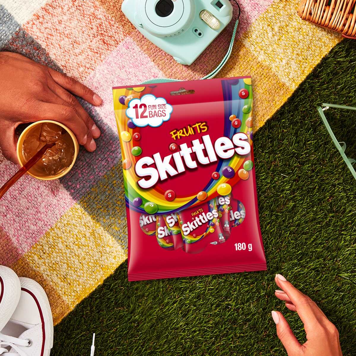 12 Pieces Skittles Fruits Chewy Lollies Party Share Bag 180g - Kmart