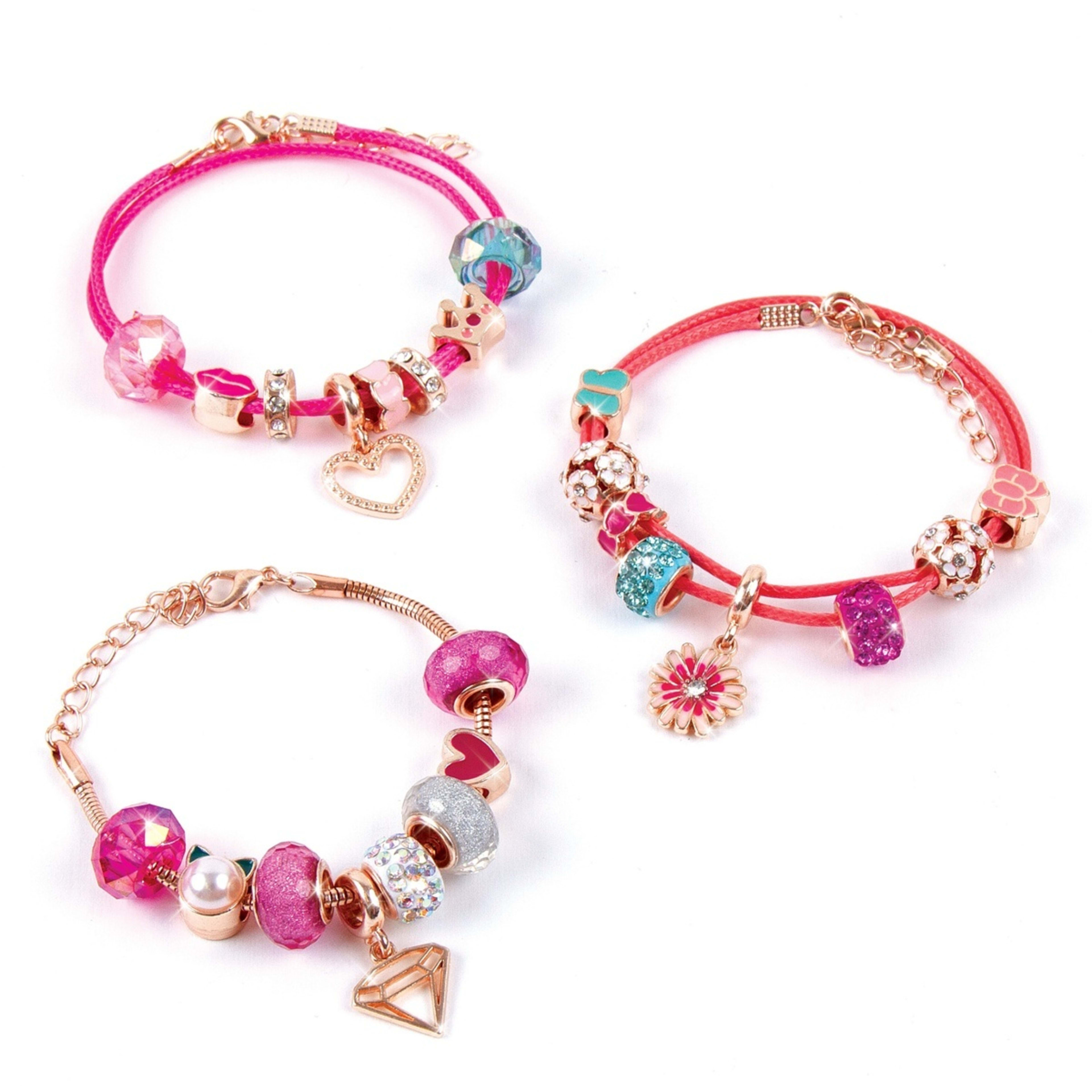 28 Piece Make It Real Halo Charms Bracelets: Think Pink Kit - Kmart
