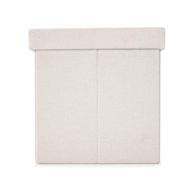 Linen Look Storage Ottoman - Beige - Kmart