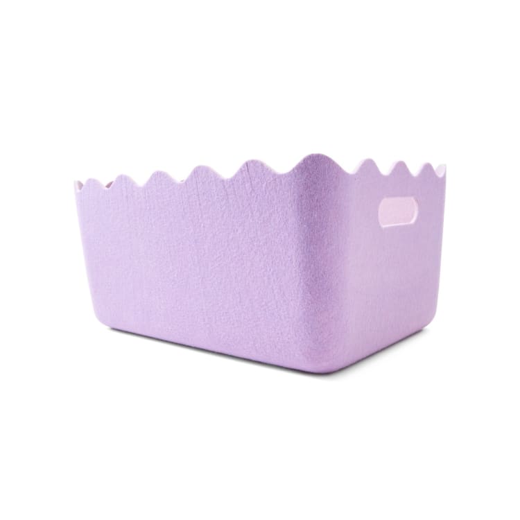 Two Tone Flat Felt Basket - Lilac - Kmart
