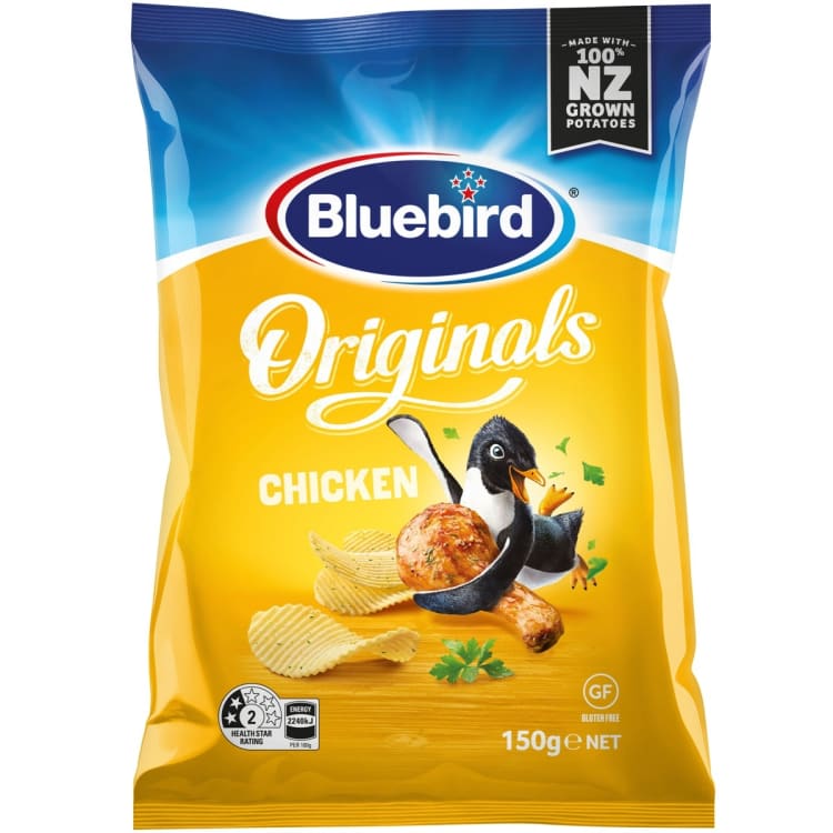 Bluebird Originals Potato Chips Chicken 150g - Kmart NZ