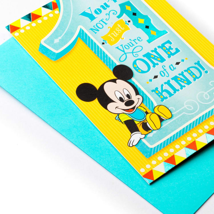 Hallmark Disney Mickey Mouse 1st Birthday Card - Kmart