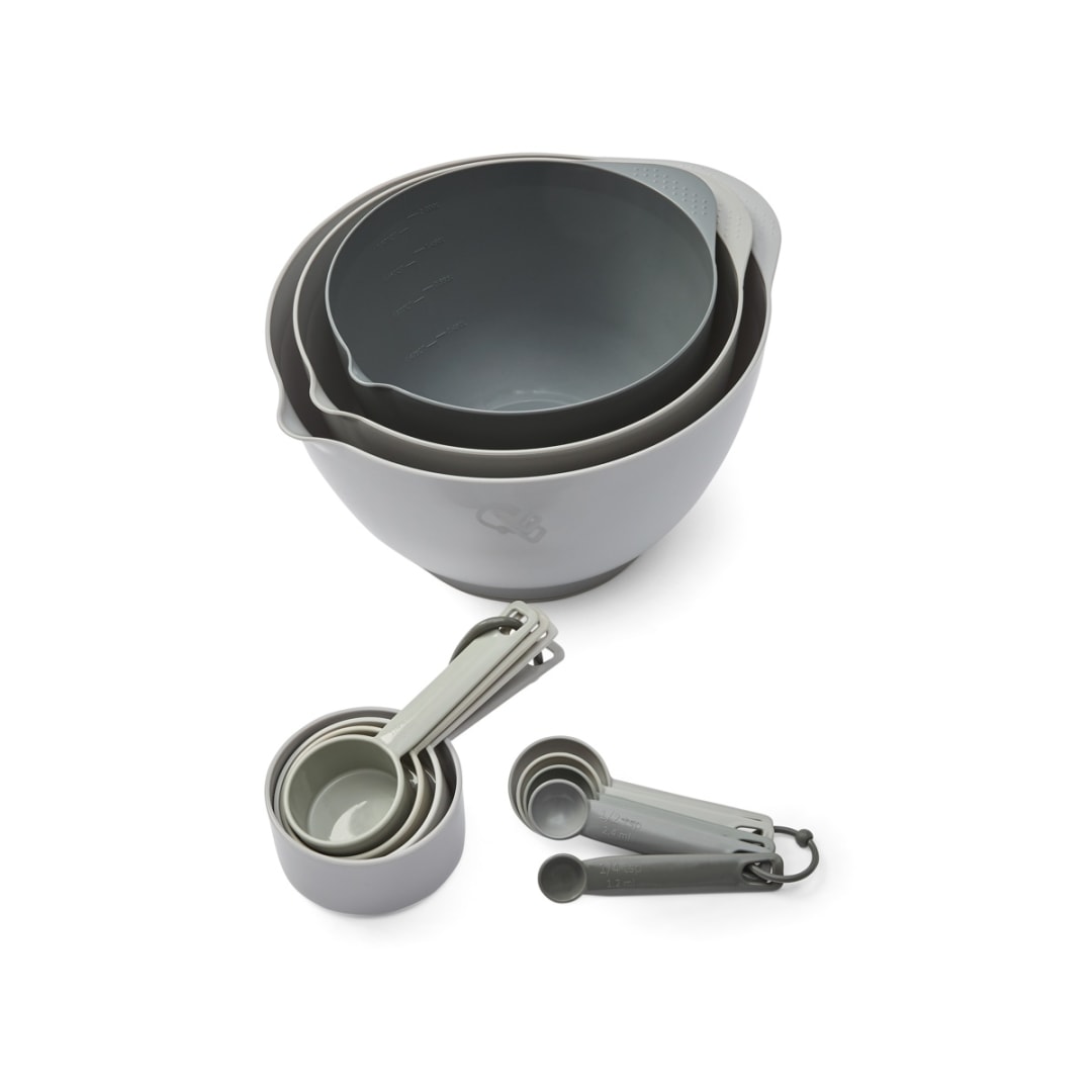 12 Piece Non-Skid Mixing Bowl and Measuring Set - Kmart NZ