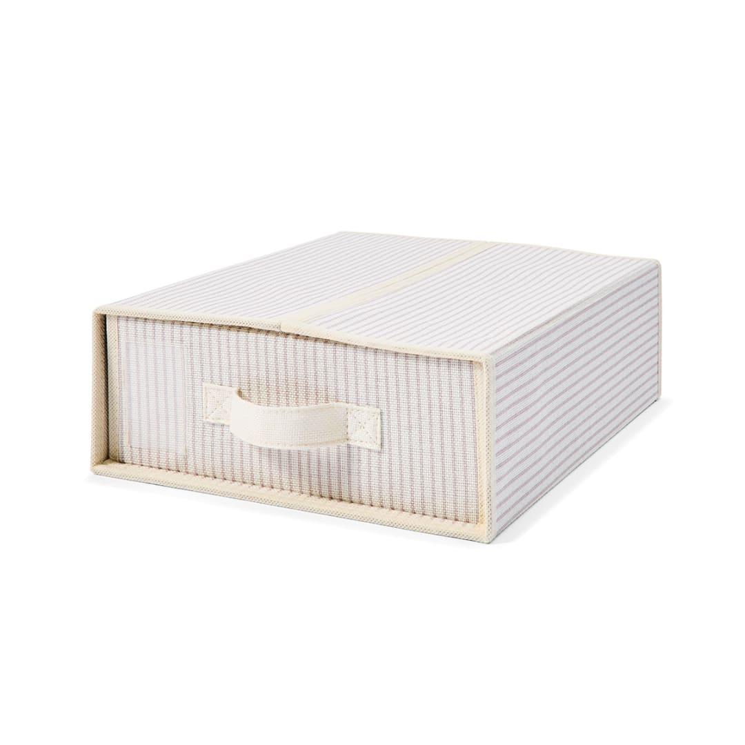 Linen Look Bed Linen Box - Stripe - Kmart