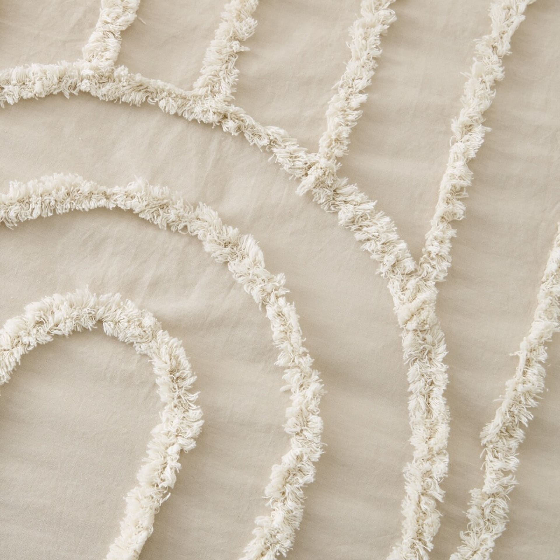 Avery Cotton Quilt Cover Set - Double Bed, Beige - Kmart