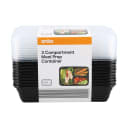 8 Piece 3 Compartment Meal Prep Containers - Kmart