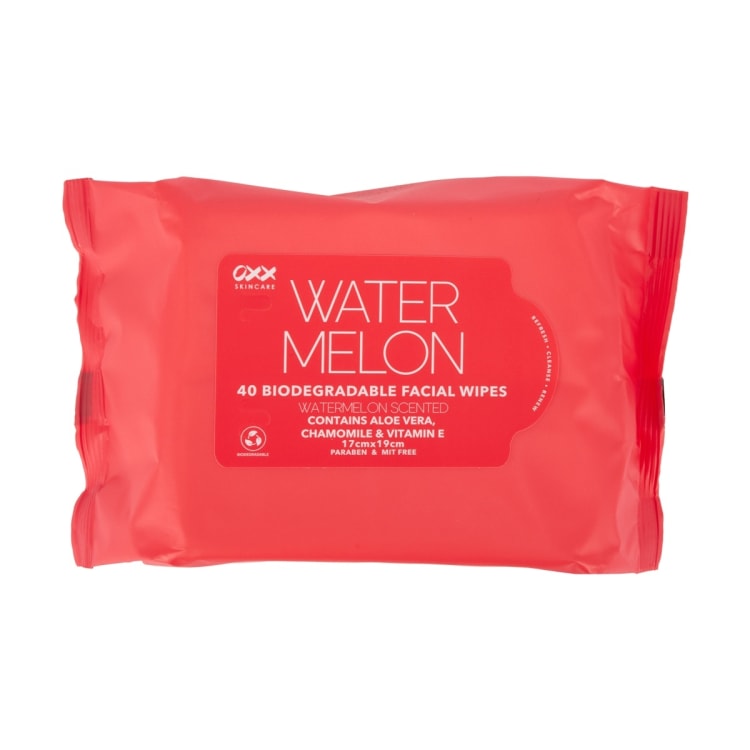 Triple Pack Biodegradable Facial Wipes - Watermelon Scented - Kmart