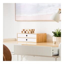 Bamboo and Plastic Desk Top Drawers - Kmart NZ