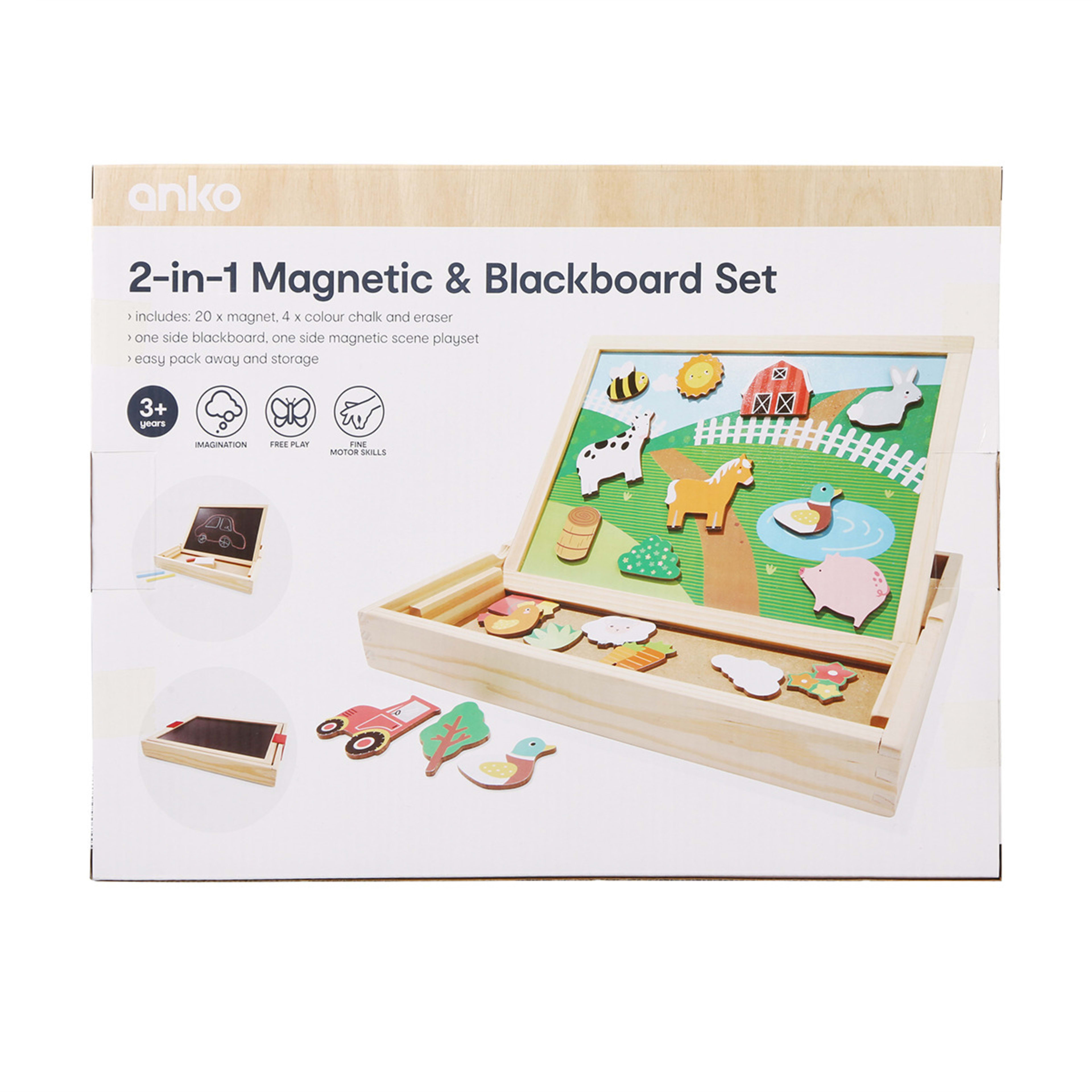 2-in-1 Magnetic & Blackboard Set - Kmart
