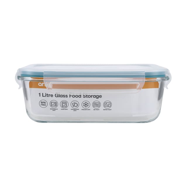 1 Litre Glass Food Storage Container - Kmart