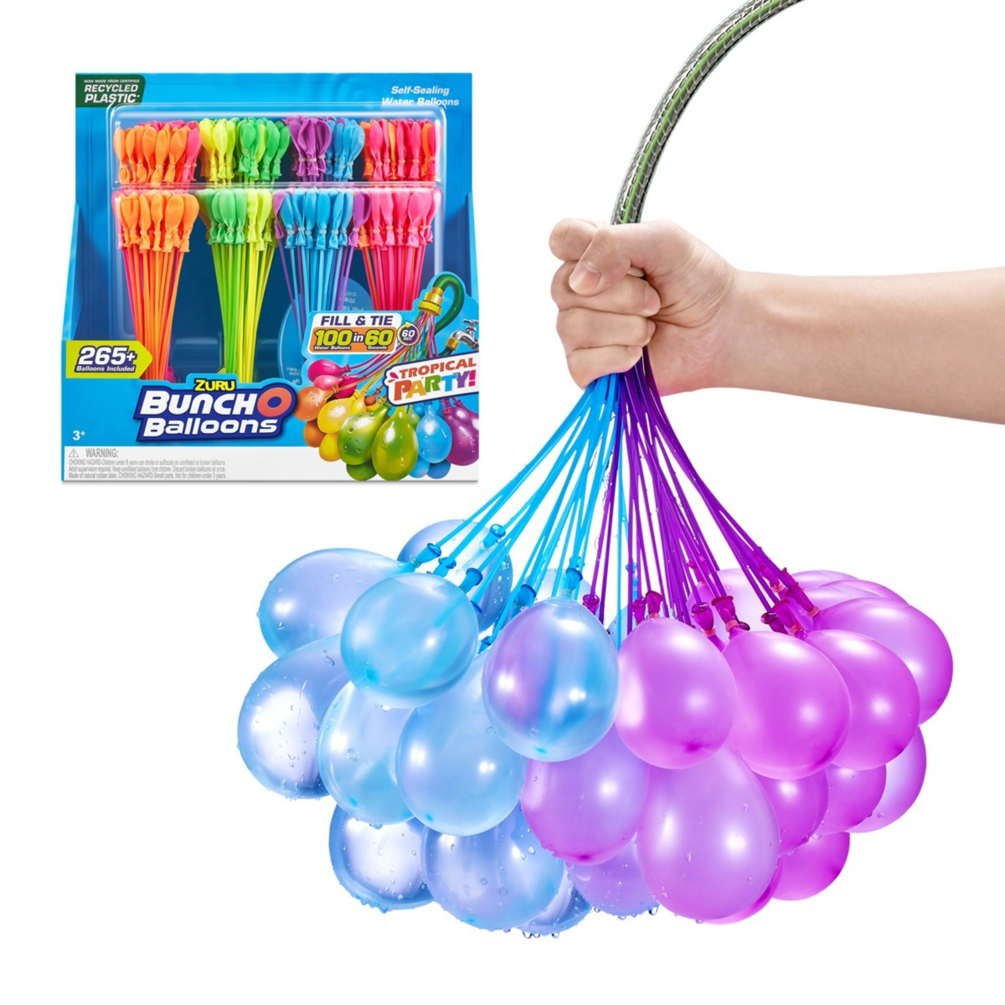12 Pack Zuru Bunch O Balloons Tropical Party! Self-Sealing Water ...