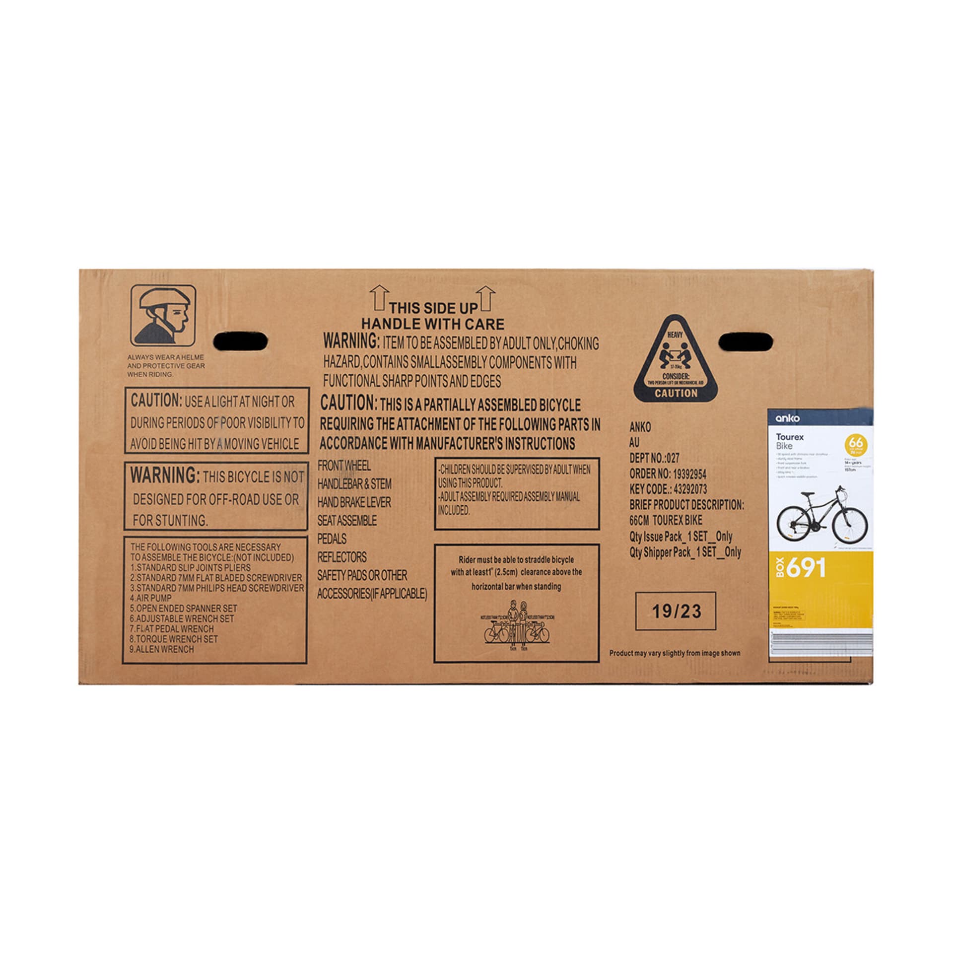66cm Tourex Bike - Kmart