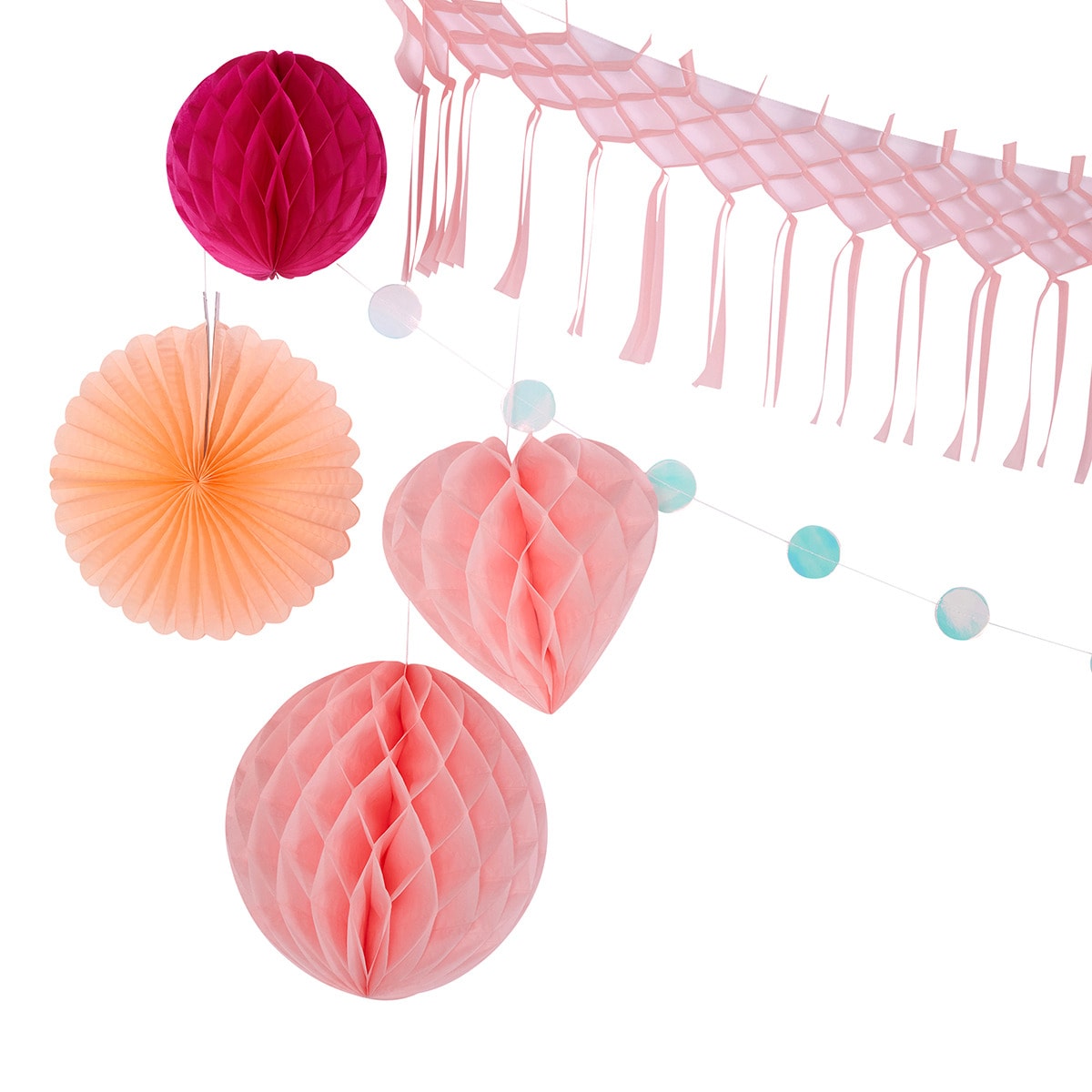 12 Piece Pink Decoration Pack - Kmart