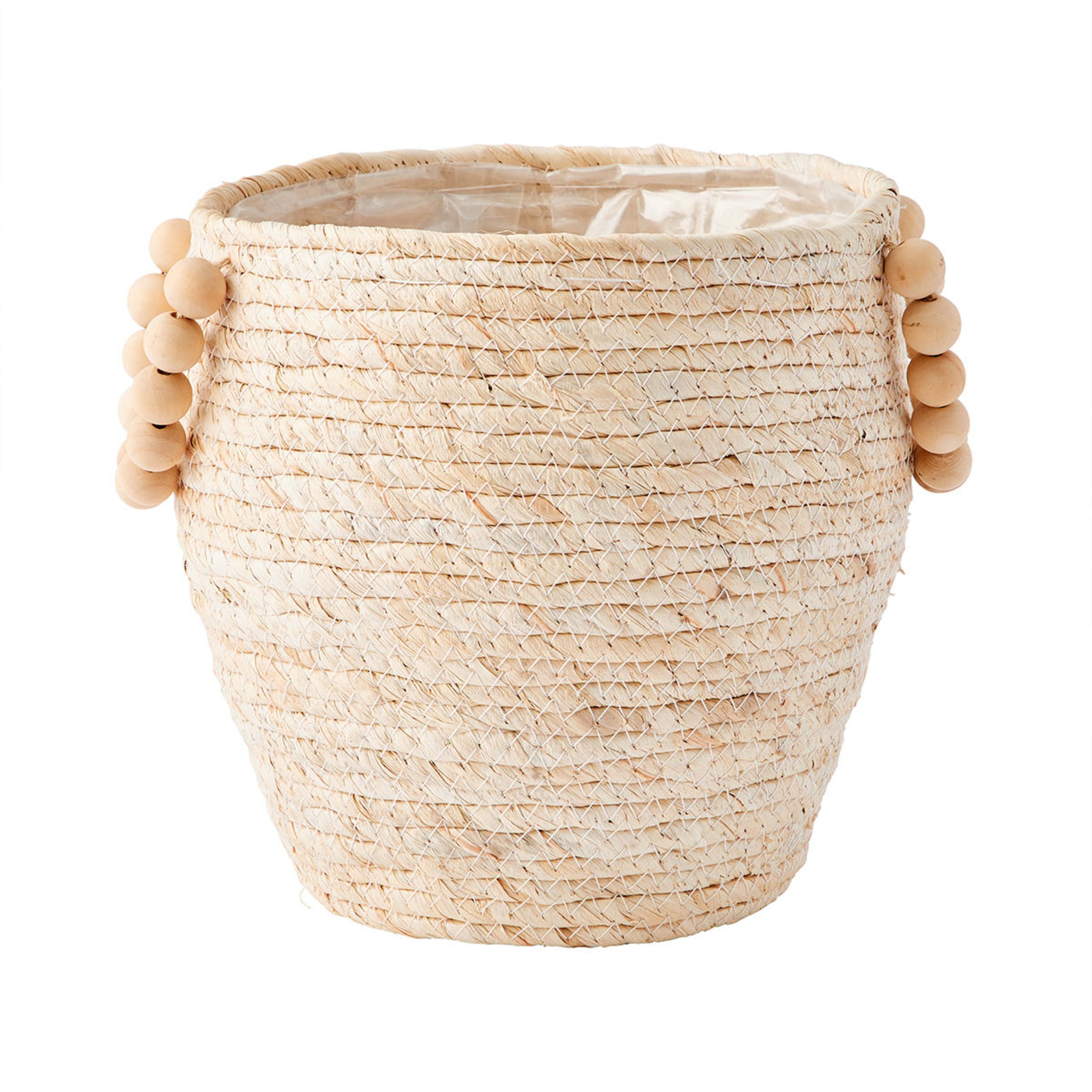 Woven Planter with Beads - Kmart