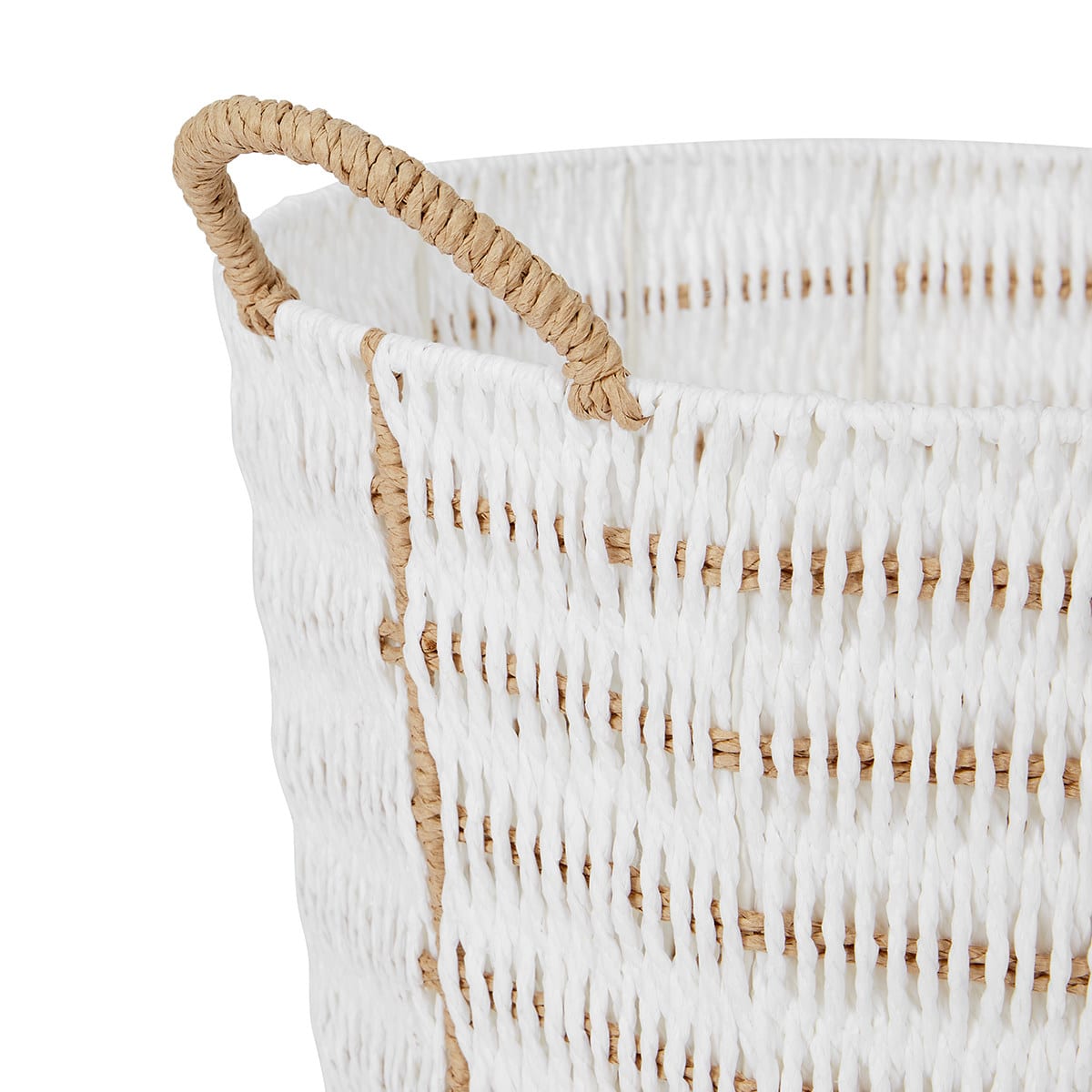 Round Paper Rope Round Basket - White - Kmart