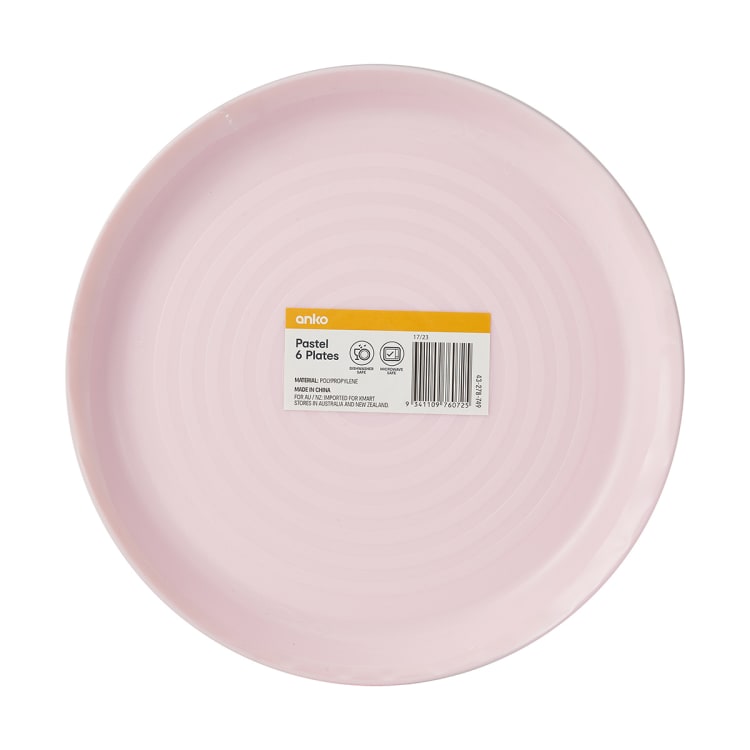 6 Pack Pastel Plates - Kmart