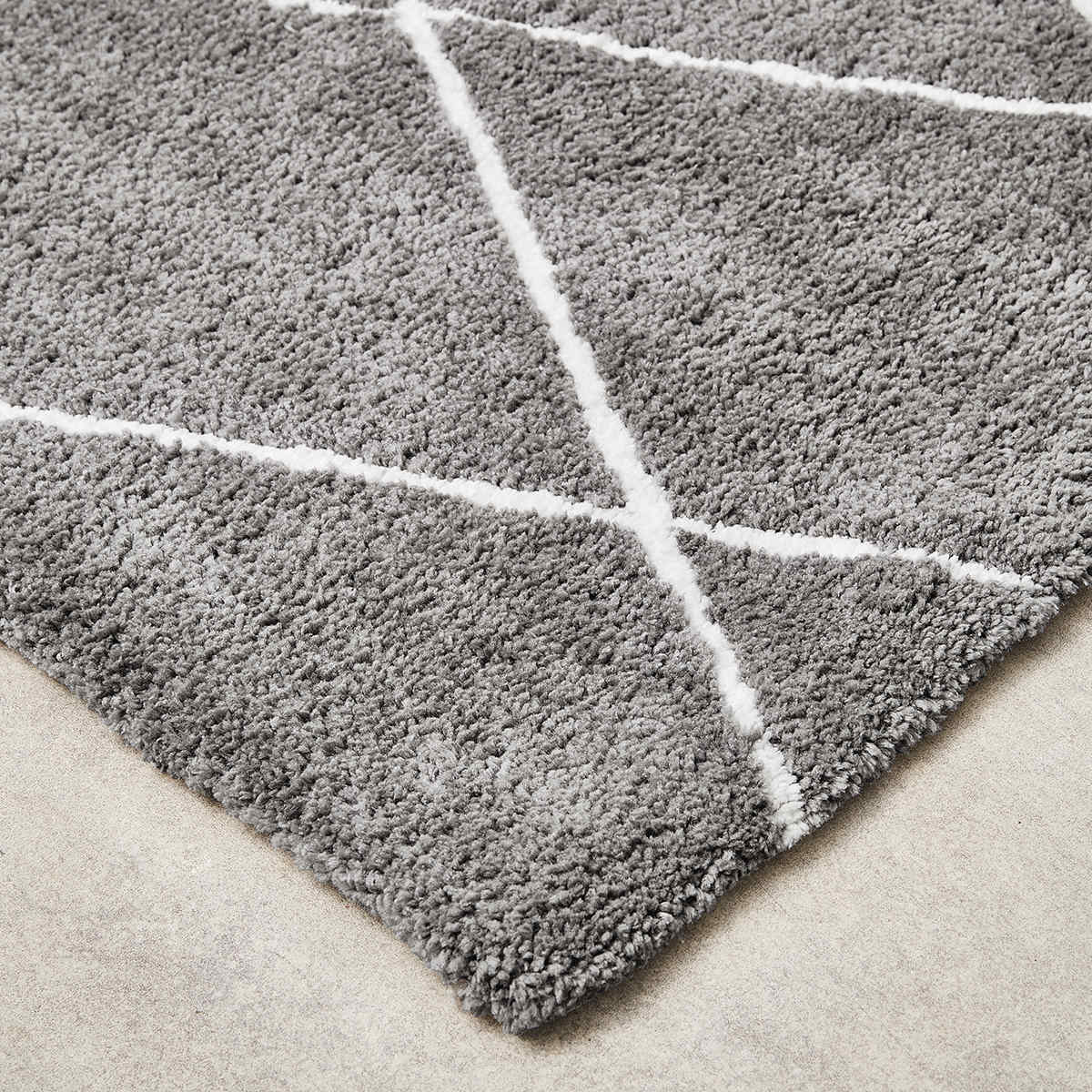 Trellis Rug - Grey, Small - 140cm x 70cm - Kmart NZ