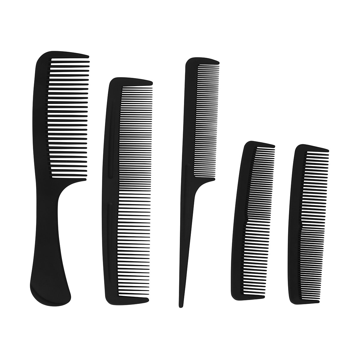5 Pack Assorted Hair Combs - Kmart